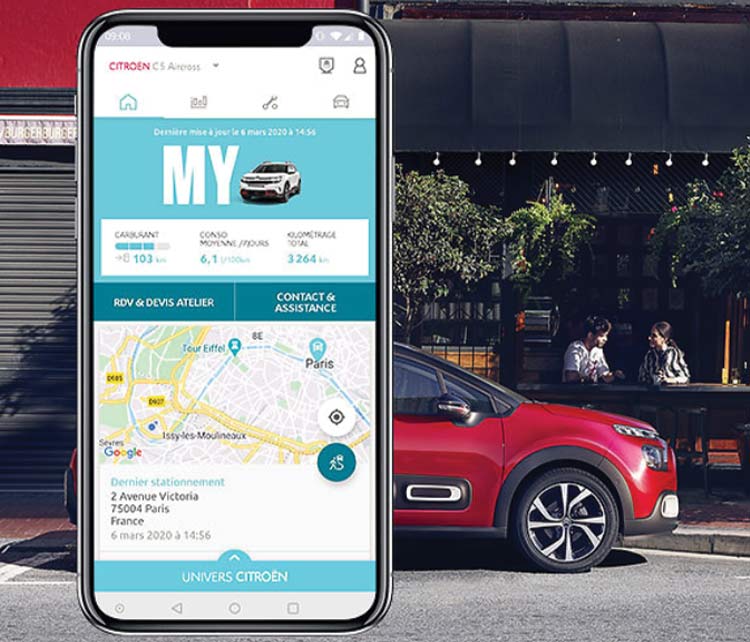MyCitroën, application pour rester connecter à votre voiture